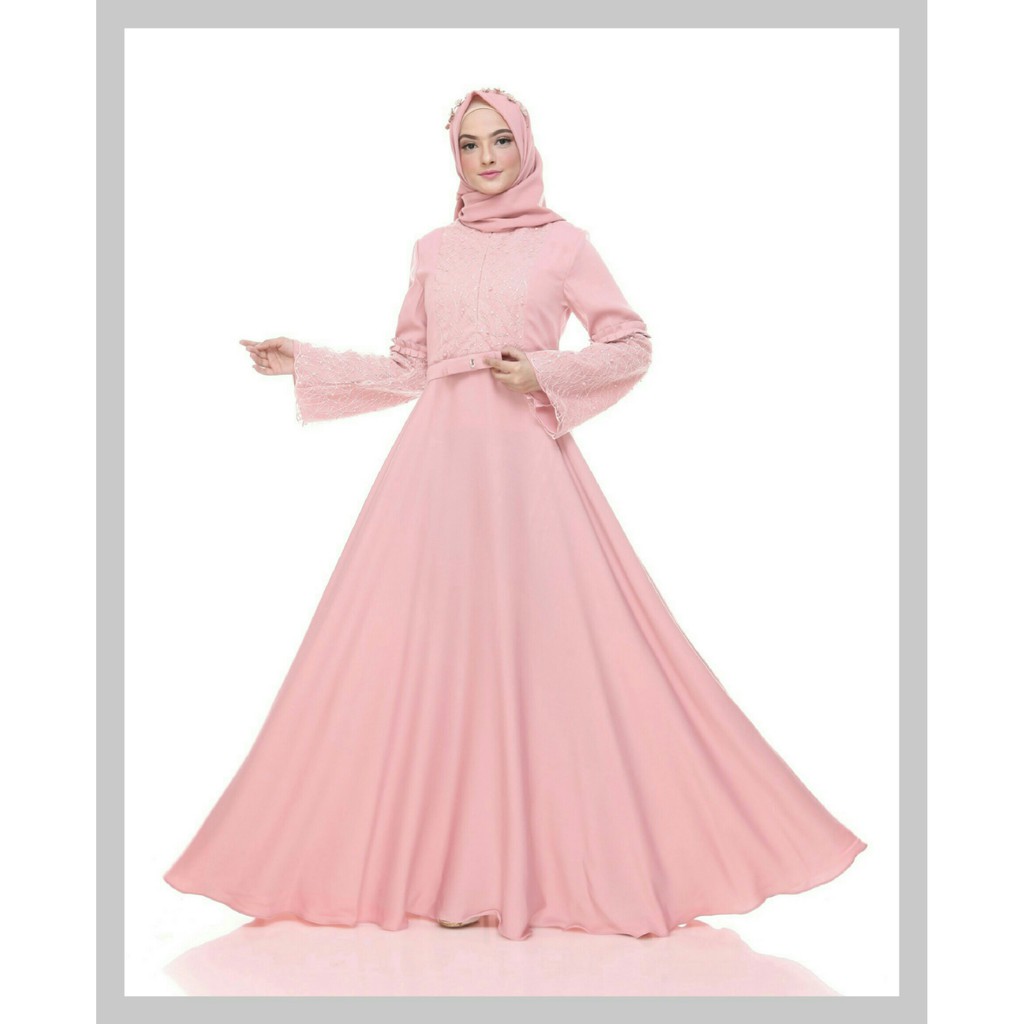 Jual Gaun Muslim Dress Muslim Gamis Pesta Ibu Menyusui Baju Aqiqah ...