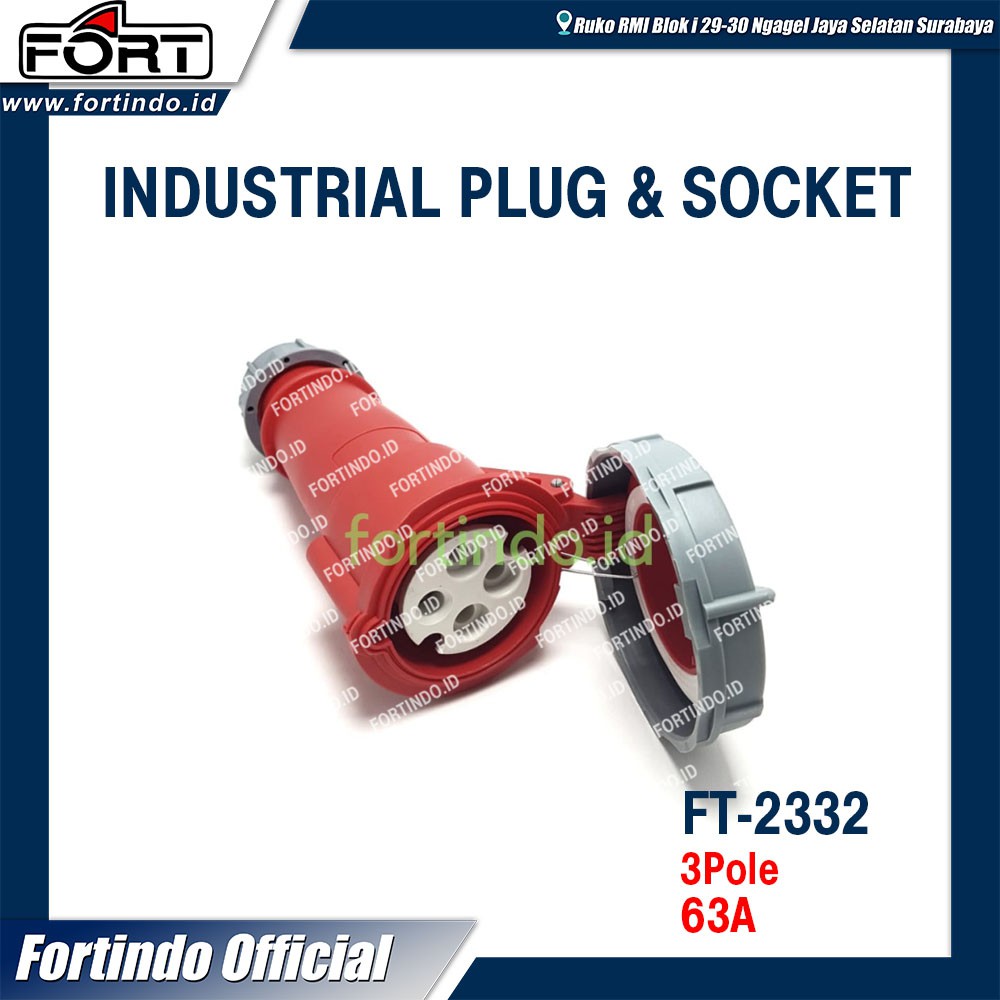 Jual CEE IP67 FT-2332 3Pole 63A MOBILE SOCKET LISTRIK Bukan Legrand ...