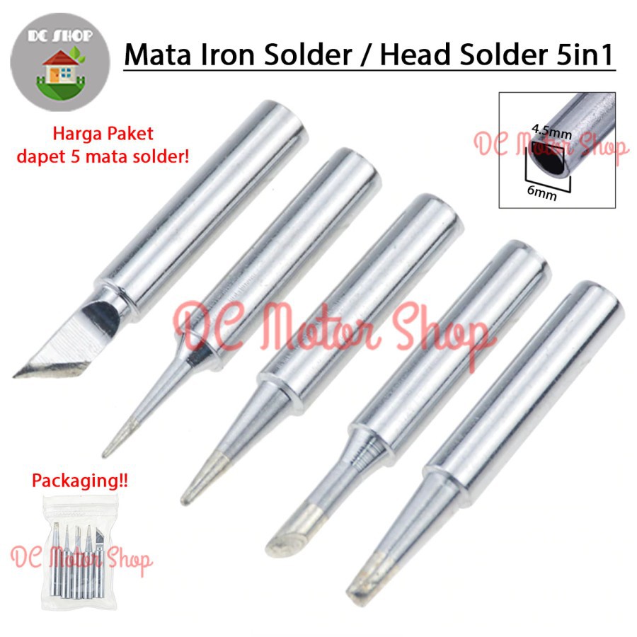 Jual Mata Kepala Solder Station Set/Head Soldering Adjustable Iron Tip 5pcs | Shopee Indonesia