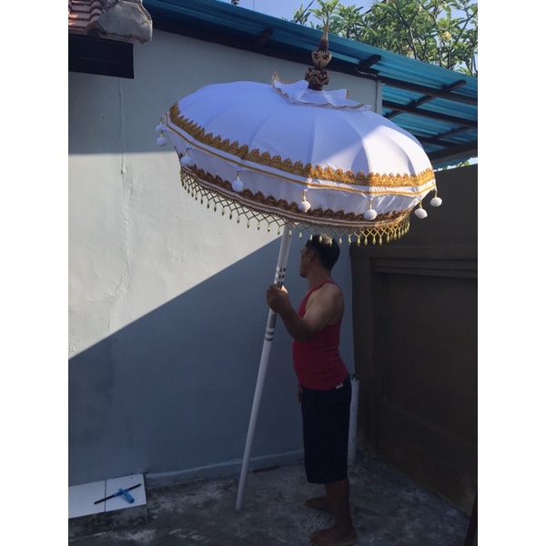 Jual TEDUNG AGUNG BALI BAHAH KAIN TESA DIAMETER 125 + TONGKAT/STICK ...
