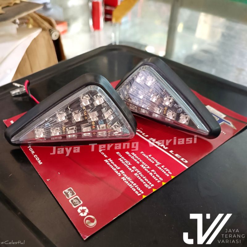 Jual Sein Tempel LED Segitiga/Sen Tempel Ninja/Sein Tempel Segitiga/ Sein led ninja/Sein Tempel ...