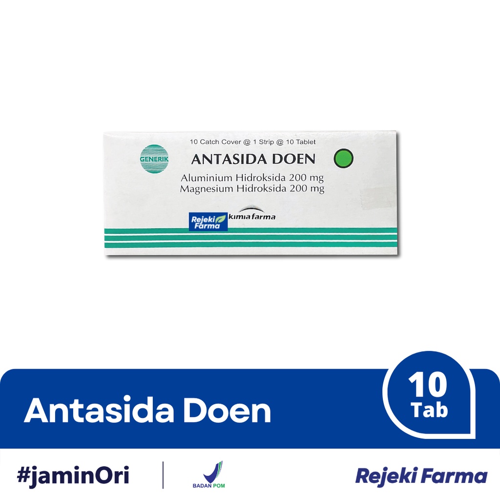 Jual Antasida Doen 200 Mg 10 Tablet - KF Obat Maag Asam Lambung Nyeri ...