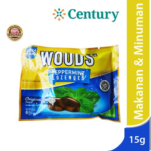 Jual Woods' Papermint Lozenges 15gr / permen pelega tenggorokan / candy ...