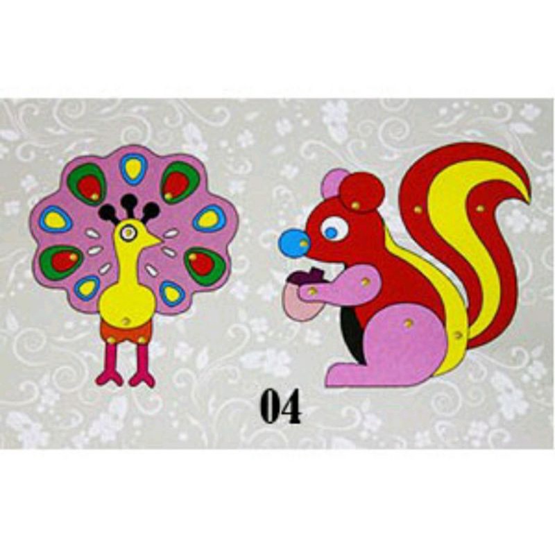 Jual Mainan edukasi membuat wayang bentuk binatang animal hewan ...