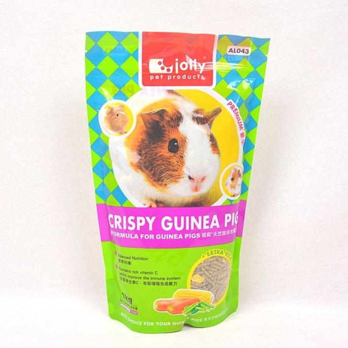 Jual JOLLY AL043 Makanan Marmut Crispy Guinea Pig Food 1kg | Shopee ...