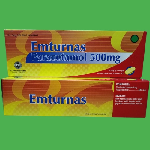 Jual Emturnas Tablet Per Box Paracetamol 500 MG | Shopee Indonesia
