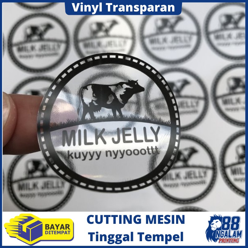 Jual Cetak Stiker Label TRANSPARAN Murah / Label Stiker Transparan ...