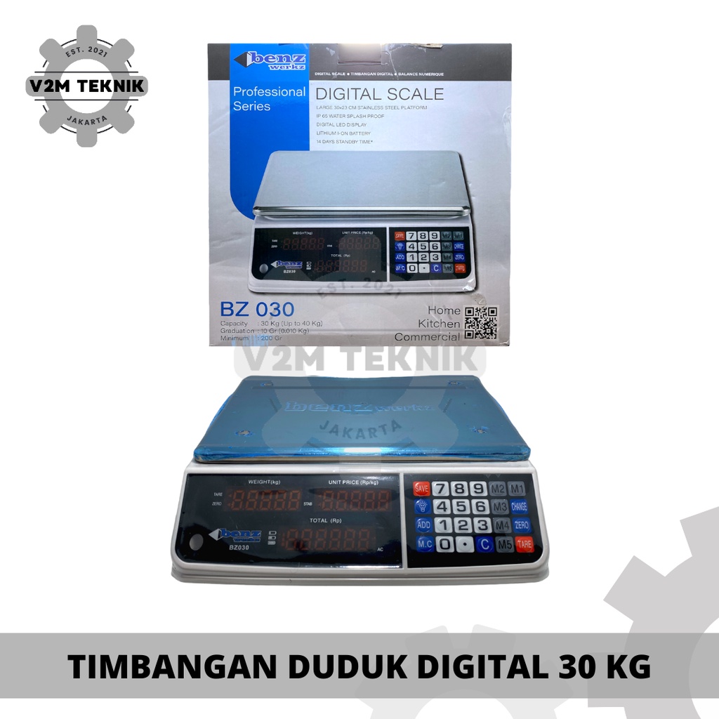 Jual BENZ Timbangan Duduk Digital 30 KG / Timbangan Buah Sayur Laundry / Timbangan Digital BZ ...