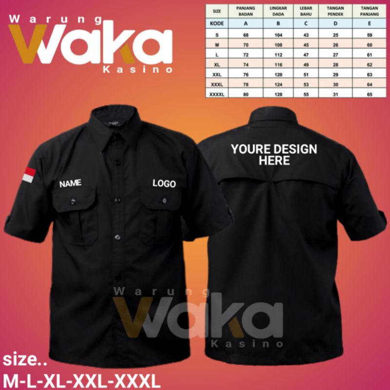 Jual BAJU KEMEJA CUSTOM BORDIR LOGO DAN TULISAN SERAGAM LAPANGAN PDH PDL SERAGAM KOMUNITAS ...