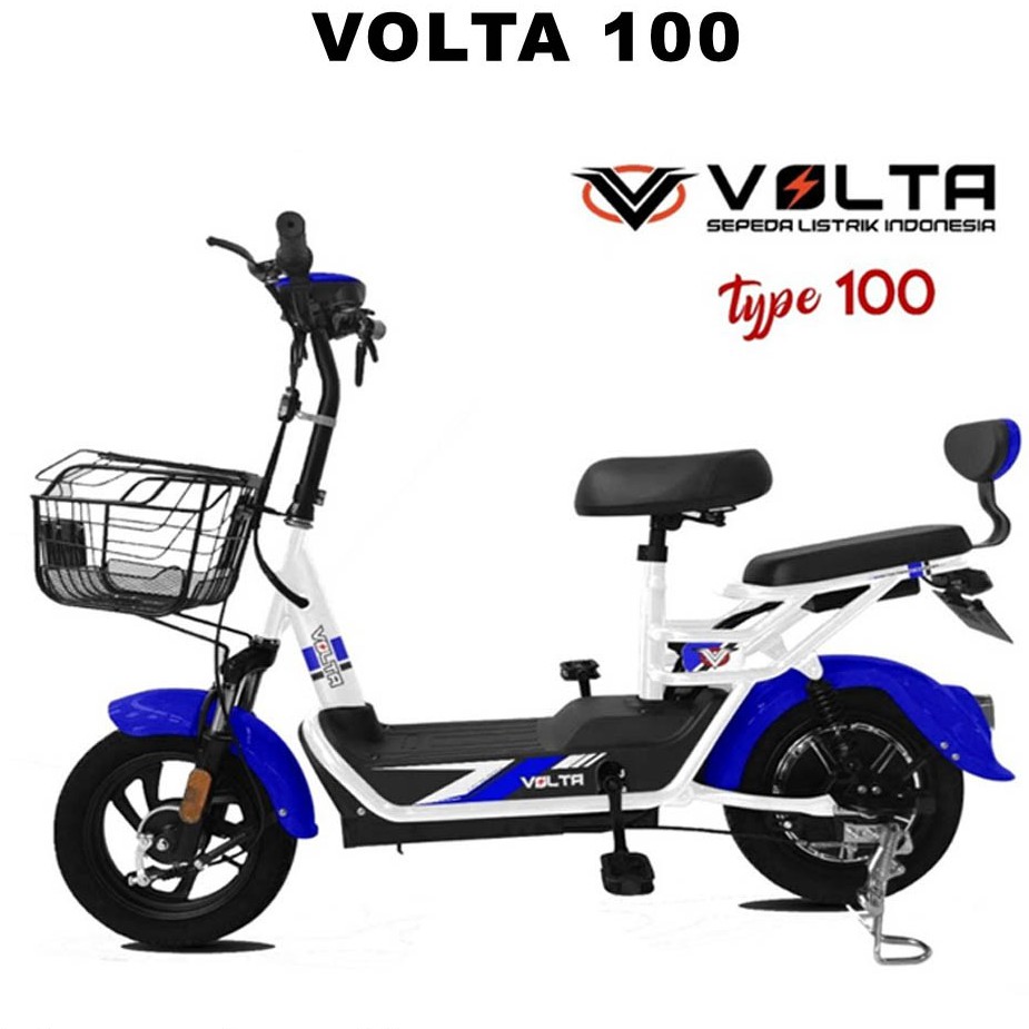 Jual SEPEDA MOTOR ACCU / LISTRIK VOLTA BIKE 100 | Shopee Indonesia