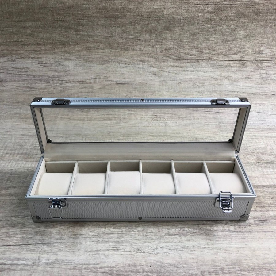 Jual BOX JAM TANGAN ISI 6 SLOT BAHAN ALUMUNIUM NEW | Shopee Indonesia