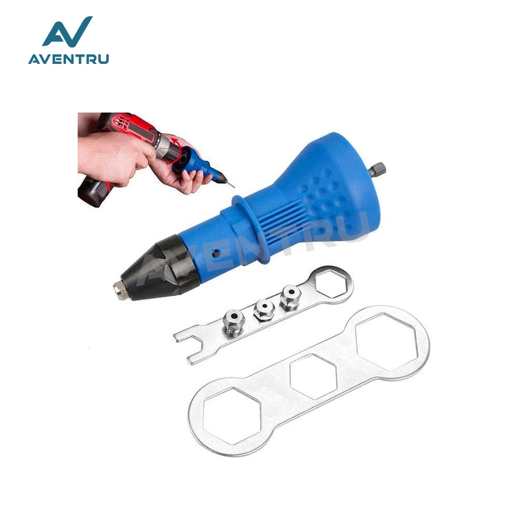 Jual Rivet Gun Adaptor for Cordless Drill Konverter Tang Rivet Adapter ...