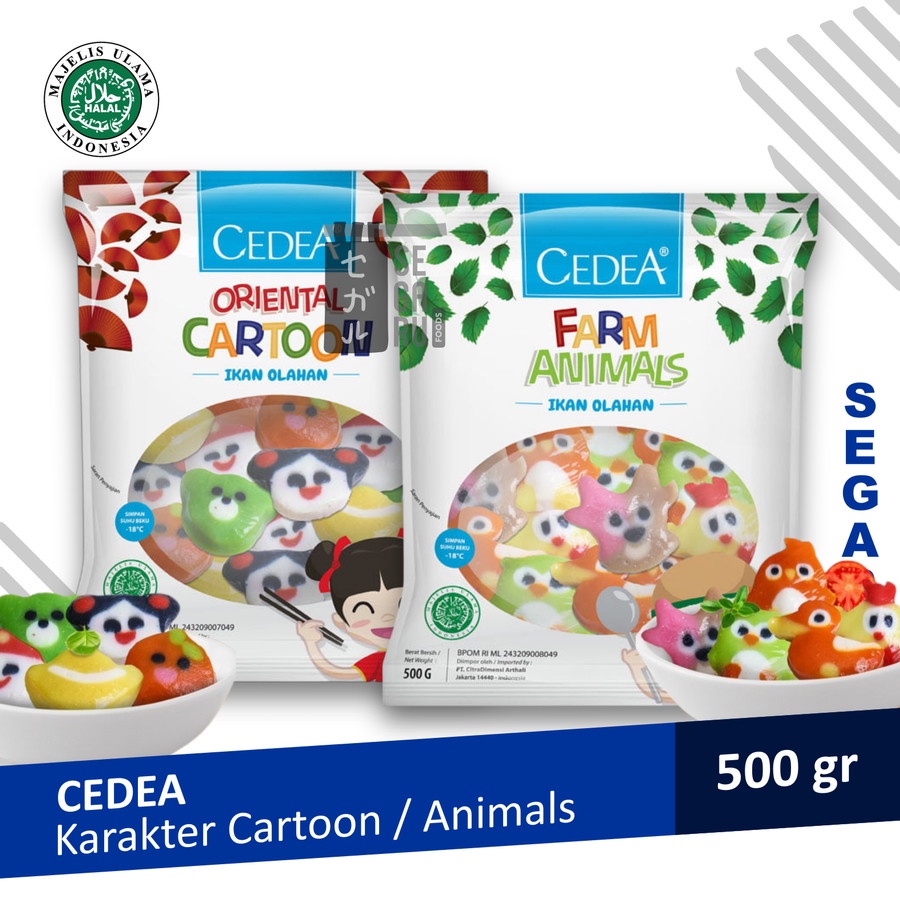 Jual CEDEA Ikan Olahan Karakter Oriental Cartoon / Farm Animals 500g ...