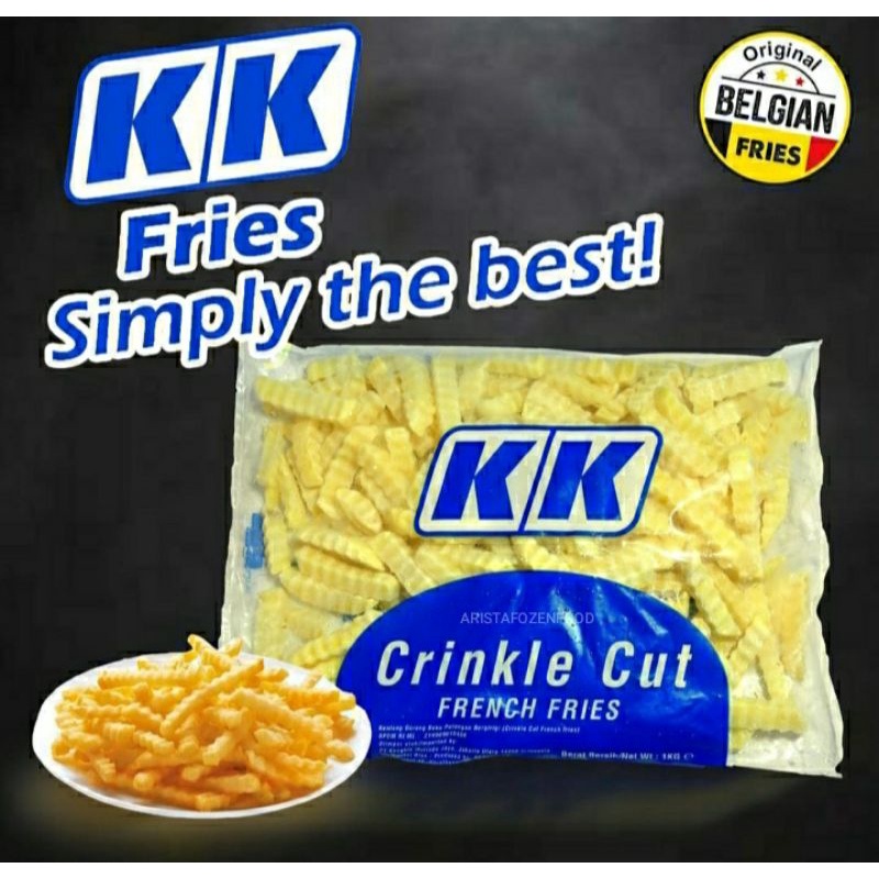 Jual KK CRINGKLE CUT French Fries / Kentang Goreng Beku 1KG | Shopee ...