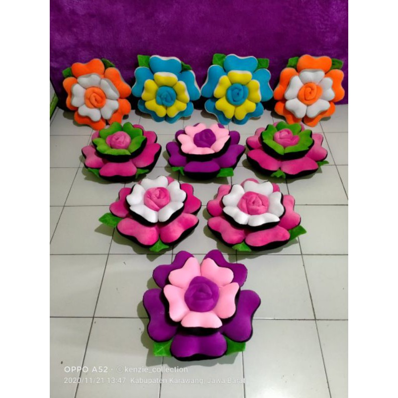 Jual bantal bunga mawar cantik ukuran diameter 50cm bisa request warna ...