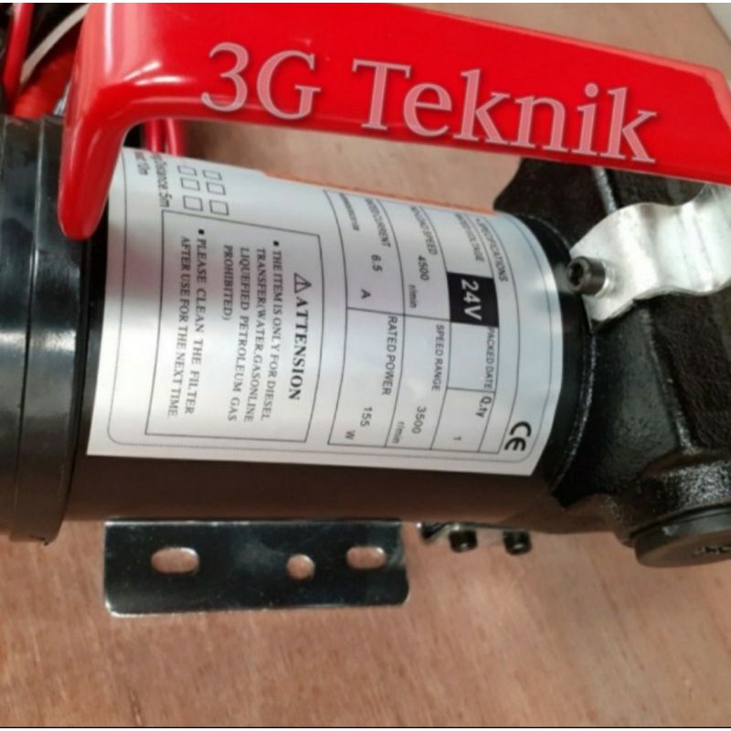 Jual Pompa Oli Pompa Minyak Cairan kental Pompa DC 24Volt untuk solar ...