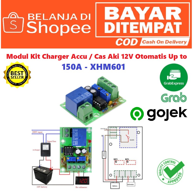 Jual Modul Kit Charger Accu / Cas Aki 12V Otomatis Up to 150A - XHM601 ...