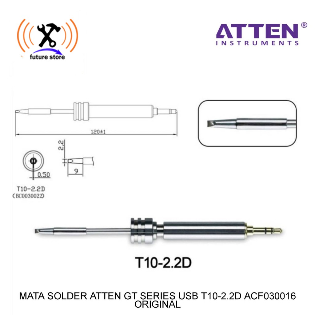 Jual MATA SOLDER ATTEN GT SERIES USB T10-2.2D ACF030016 ORIGINAL (HARGA SPESIAL) | Shopee Indonesia