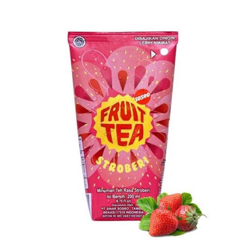 Jual MINUMAN RTD TEH FRUIT TEA KOTAK 200ML RASA STRAWBERRY | Shopee ...