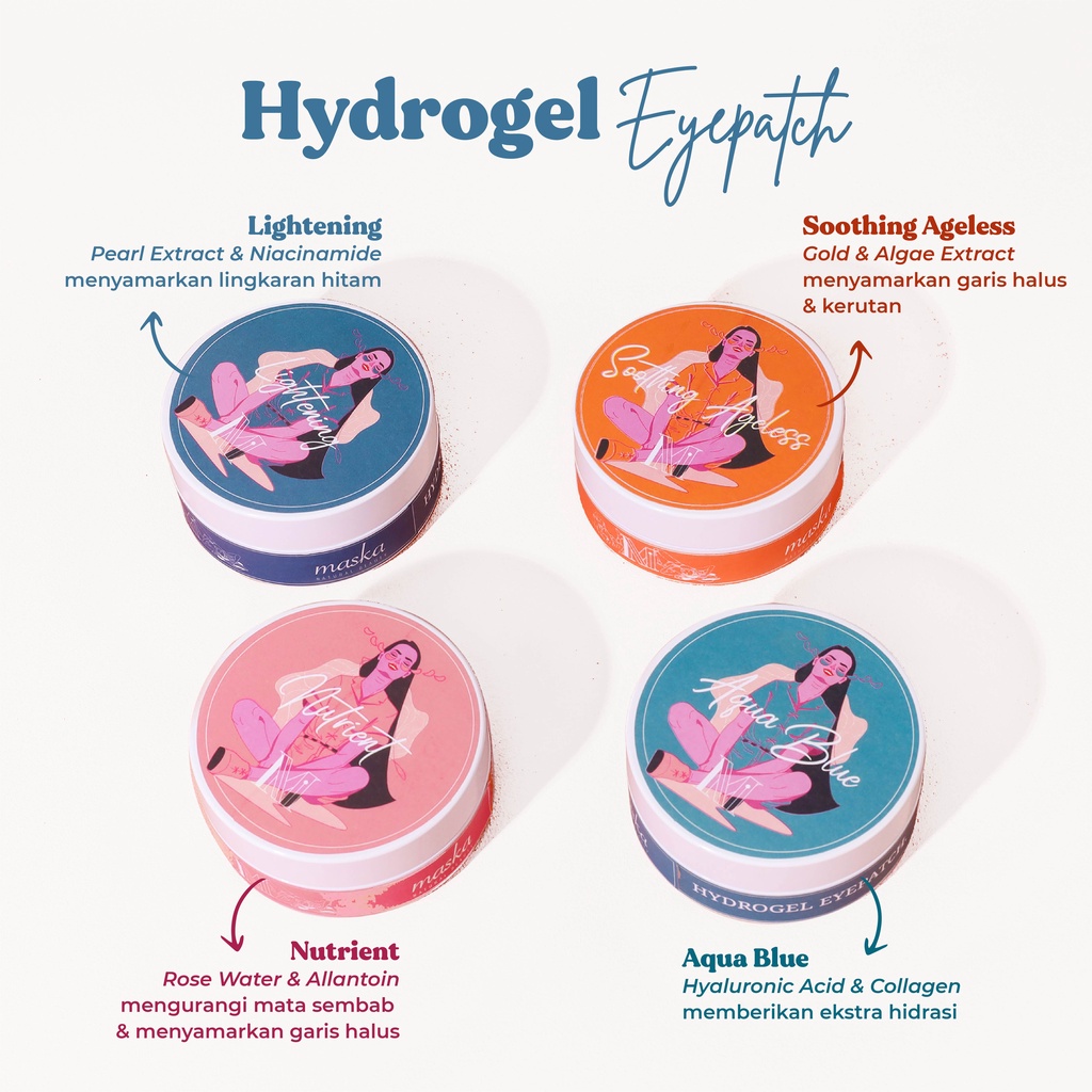 Jual MASKA EYE MASK COLLAGEN WITH NIACINAMIDE - 60 PCS | Shopee Indonesia