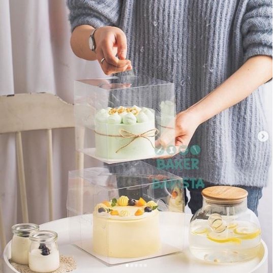 Jual full mika box tenteng 15x15cm box mika transparant minimalis model ...