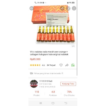 Jual rodotex merah Oren rodo vit c original orange | Shopee Indonesia