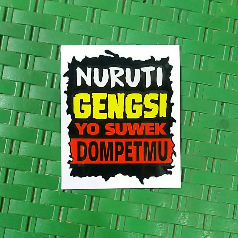 Jual Stiker kata nuruti gengsi | Shopee Indonesia