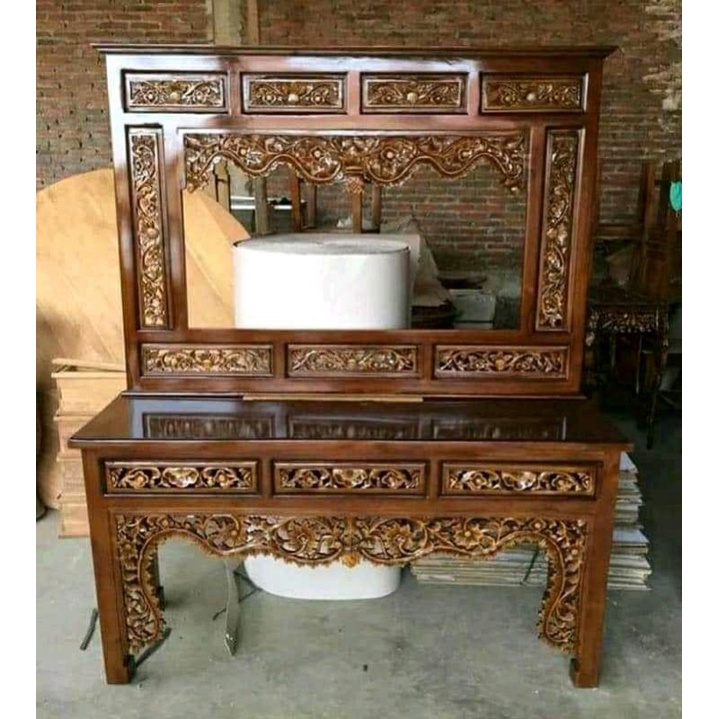Jual meja altar/meja konsol/meja hias/meja cermin hias kayu jati ...