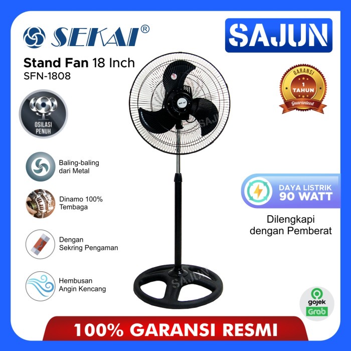 Jual SEKAI Kipas Angin 18 Inch SFN 1808 Metal Stand Fan SFN1808 | Shopee Indonesia