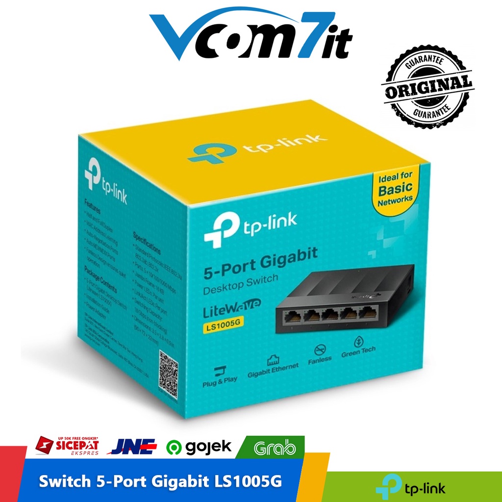 Jual TP-LINK 5Port Gigabit Switch Hub LS1005G Tplink 5 port 10/100 ...