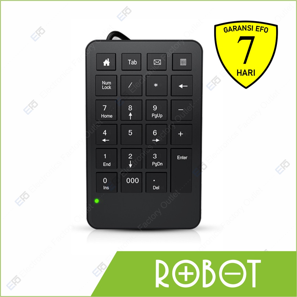 Jual Wired Numeric Keypad Robot RK01 - Tombol Multimedia Keyboard ...