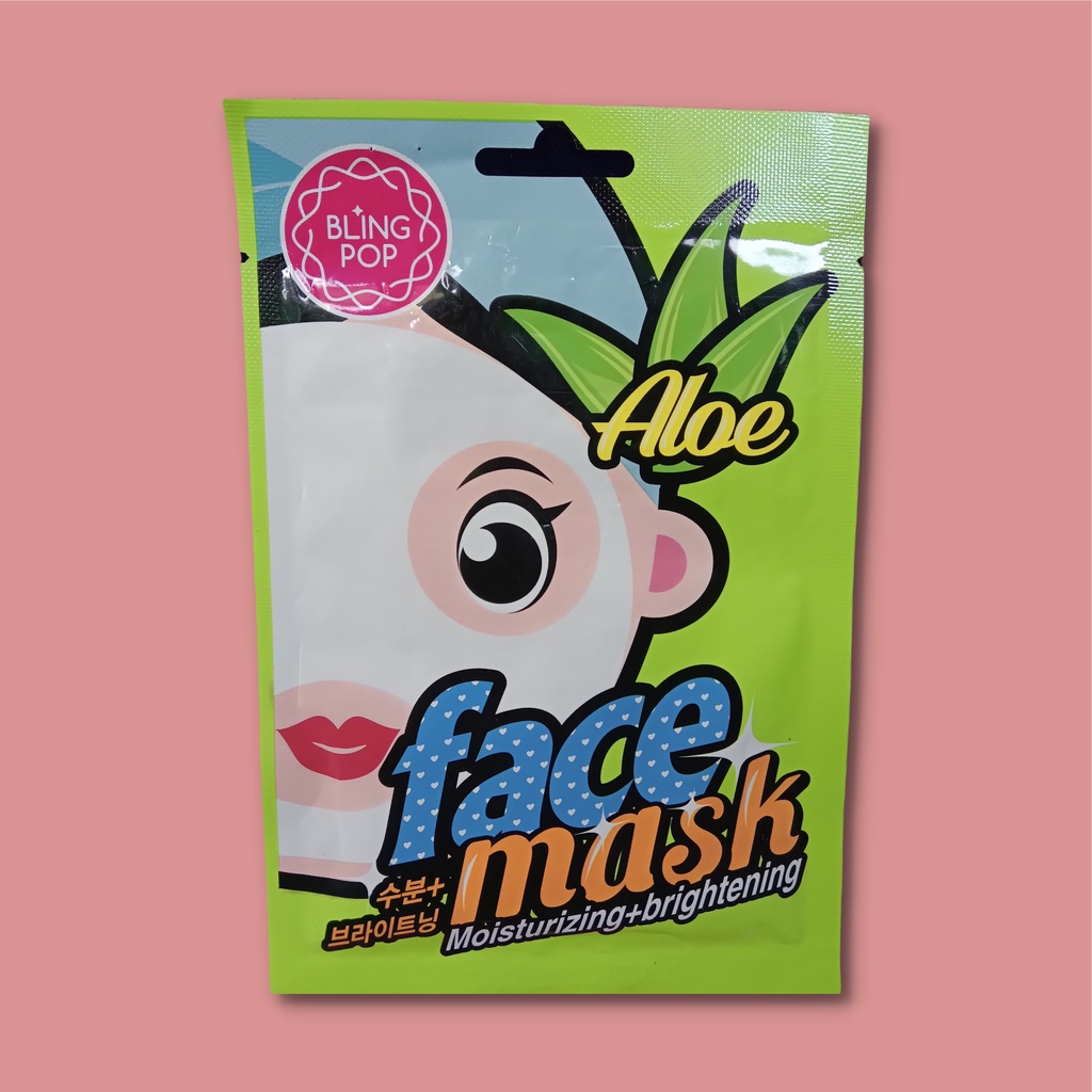 Jual Bling Pop Face Mask Vitamin + Brightening | Masker Wajah | Sheet ...
