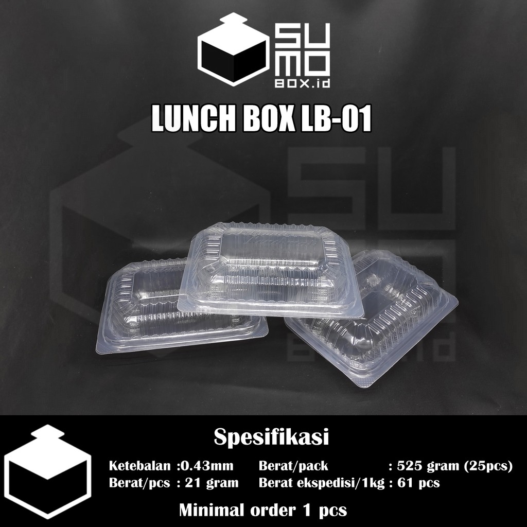 Jual Mika lunch box plastik LB-01 bening [ECERAN] / mika makanan ...