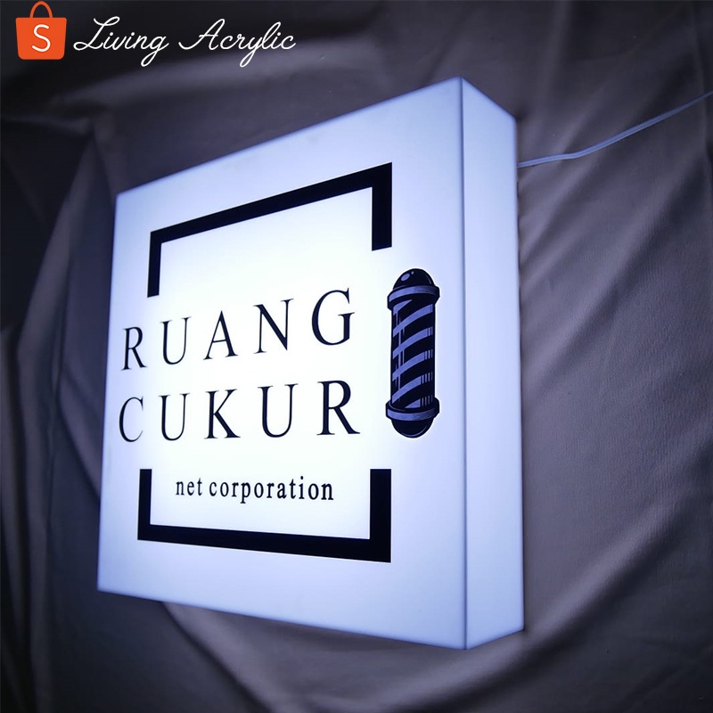 Jual Nomor Rumah LED Neon Box Satu Sisi Akrilik Custom Bentuk | Shopee ...