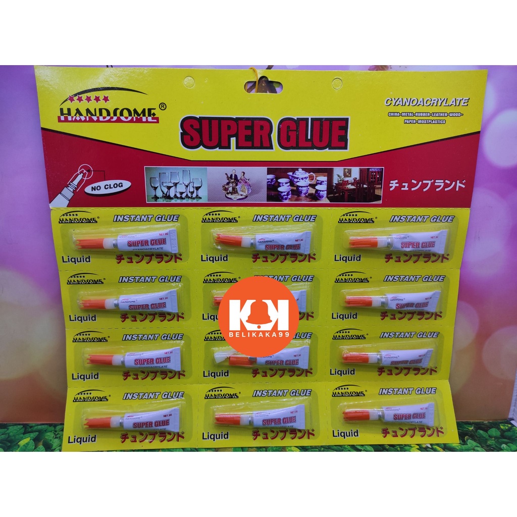 Jual (HANDSOME) LEM SUPER GLUE PEREKAT SERBAGUNA MEREK HANDSOME UNTUK ...