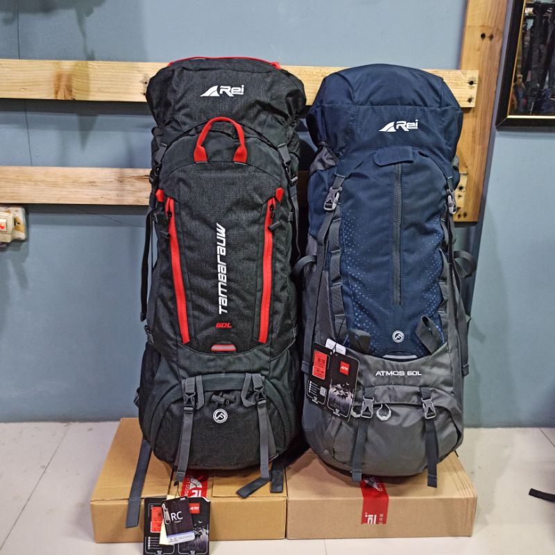 Jual Tas Carrier Rei Atmos 60L+Raincover Original | Shopee Indonesia