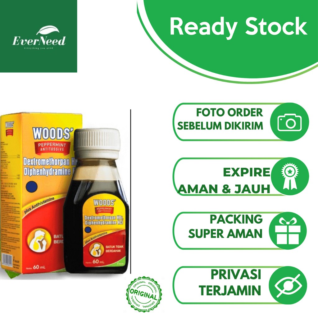 Jual Woods' Peppermint Antitussive | Obat Batuk Tidak Berdahak (MERAH ...