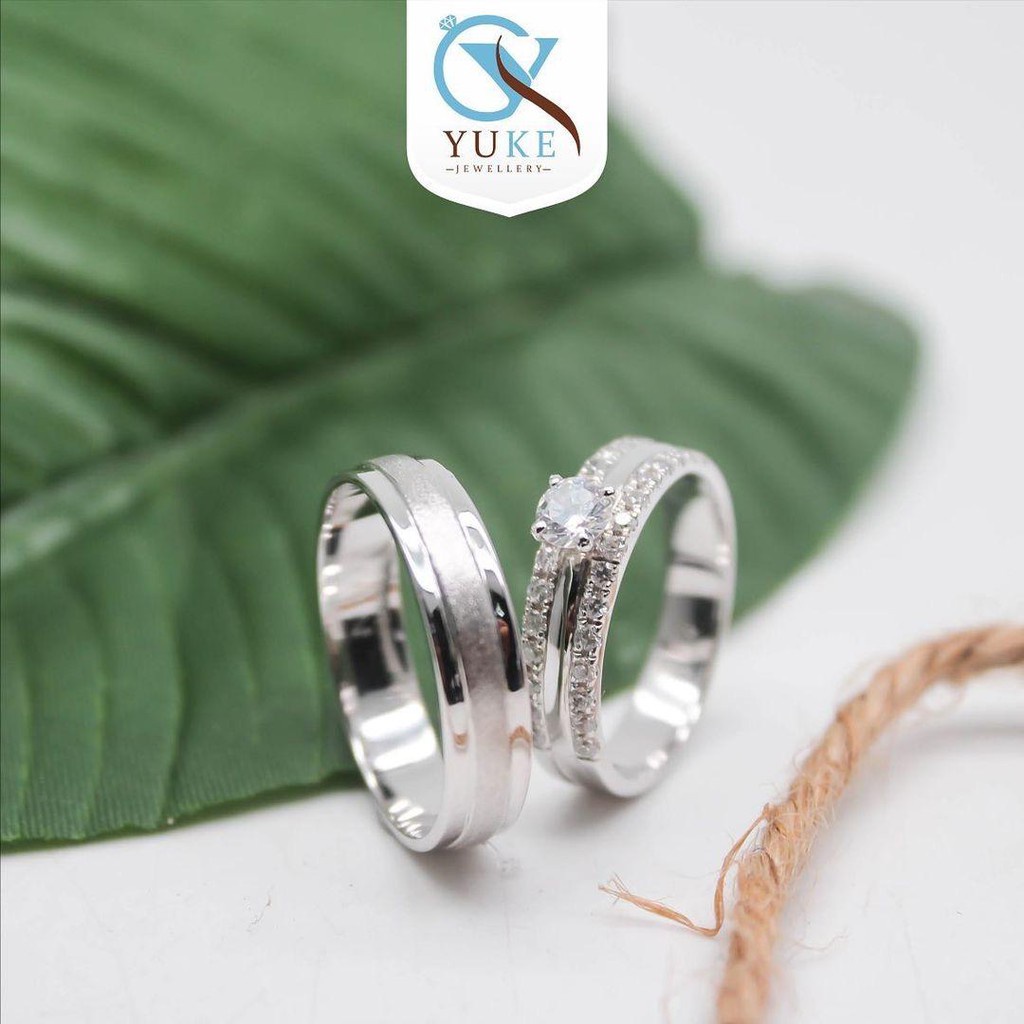 Jual Cincin Kawin Bahan Perak/Silver Doff & Glossy Finishing With ...