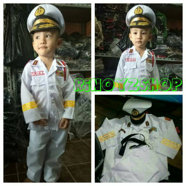 Jual Baju TNI Angkatan Laut Cilik (TNI-AL) / KOSTUM ANAK TNI AL / BAJU KARNAVAL ANGKATAN LAUT ...
