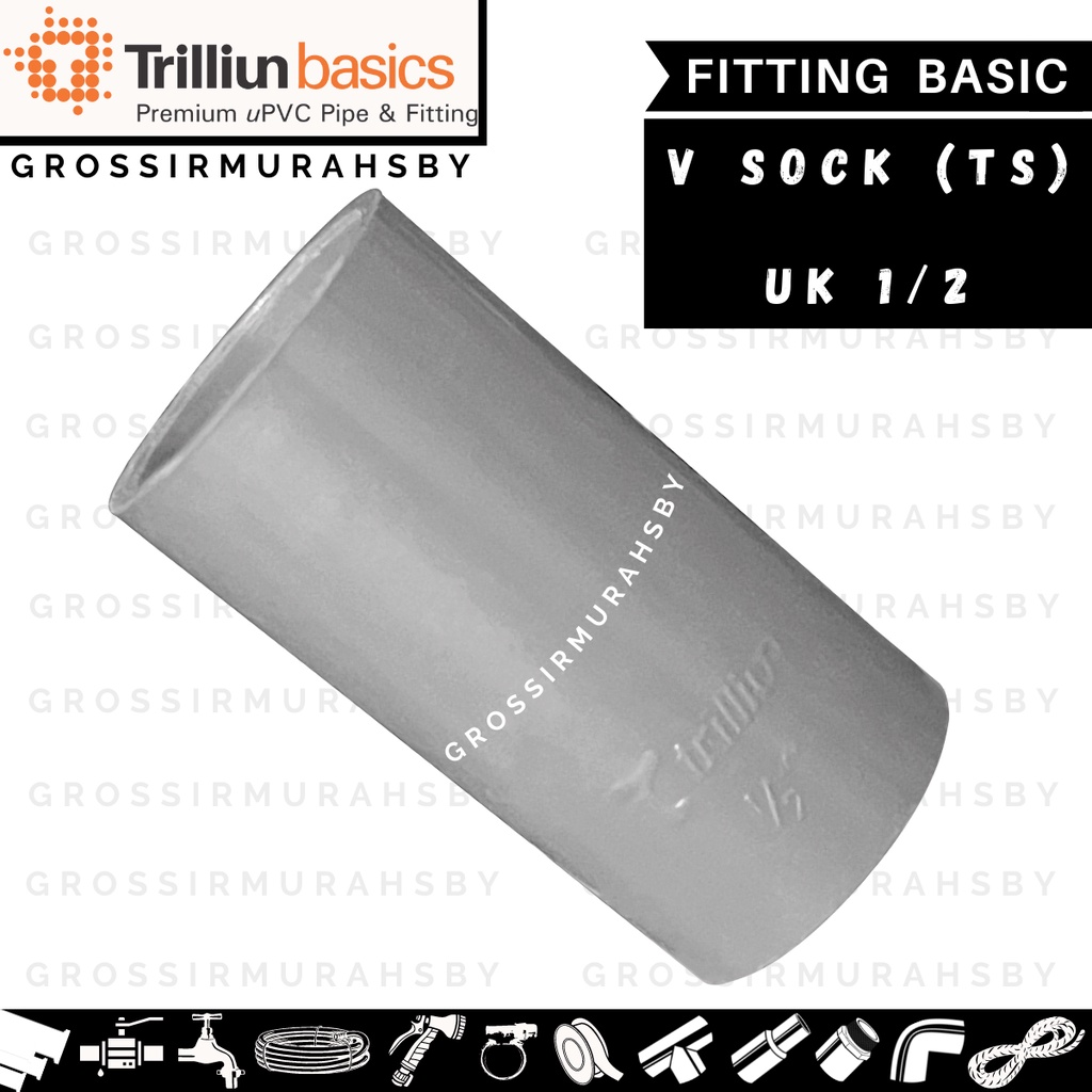Jual Sok Pipa PVC 1/2 TS TRILLIUN / Sock / Sambungan pipa VSOCK ...