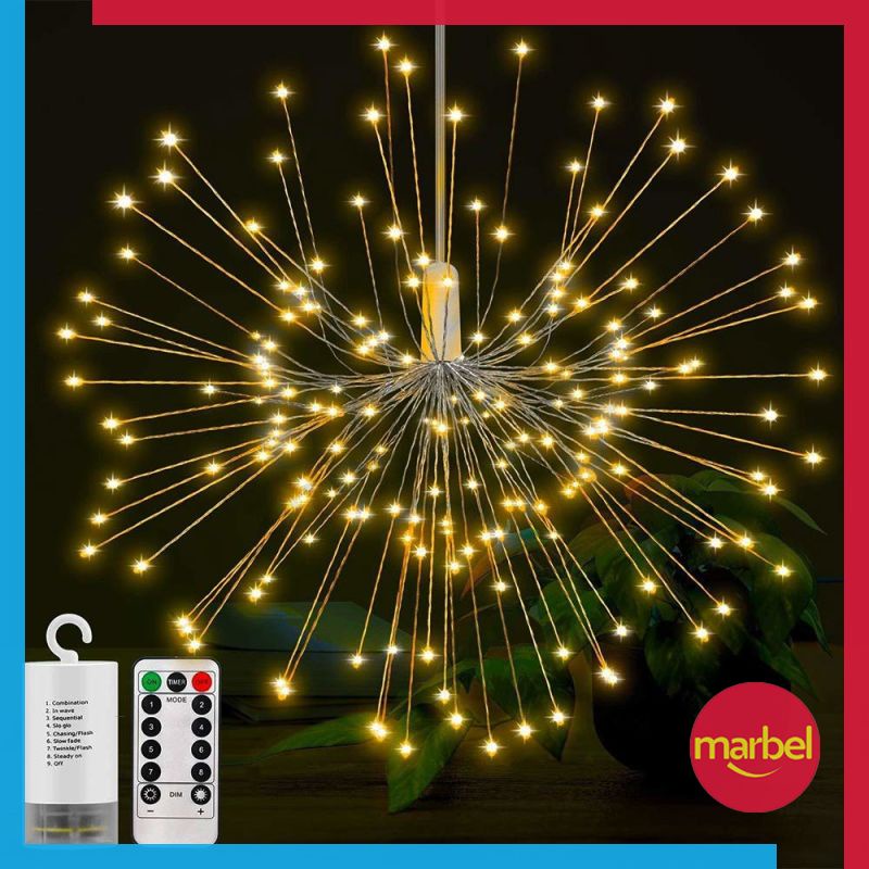 Jual Lampu Hias Gantung Model Kembang Api Meteor Rain 120 LED Remote ...