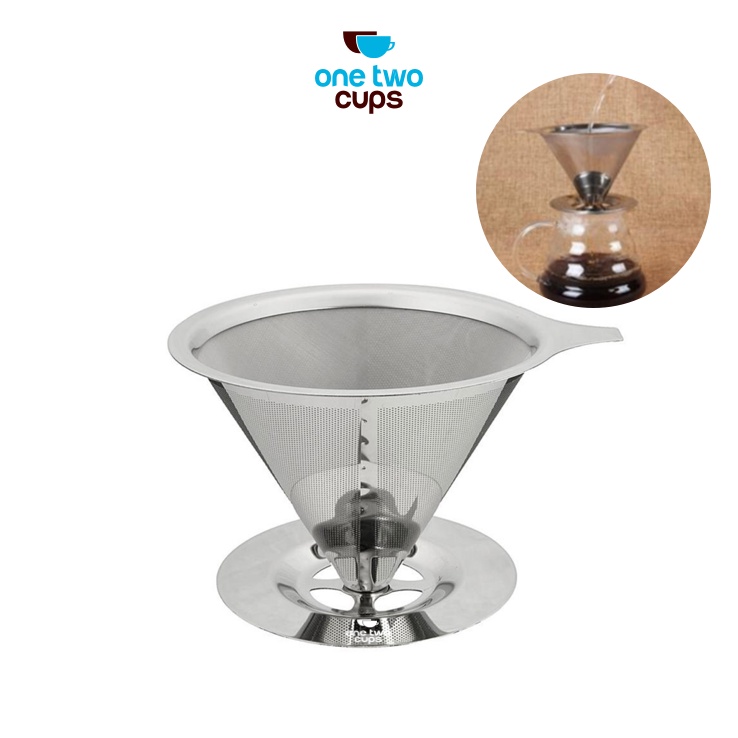 Jual One Two Cups Filter Penyaring Kopi Double Layer Cone Coffee Filter ...