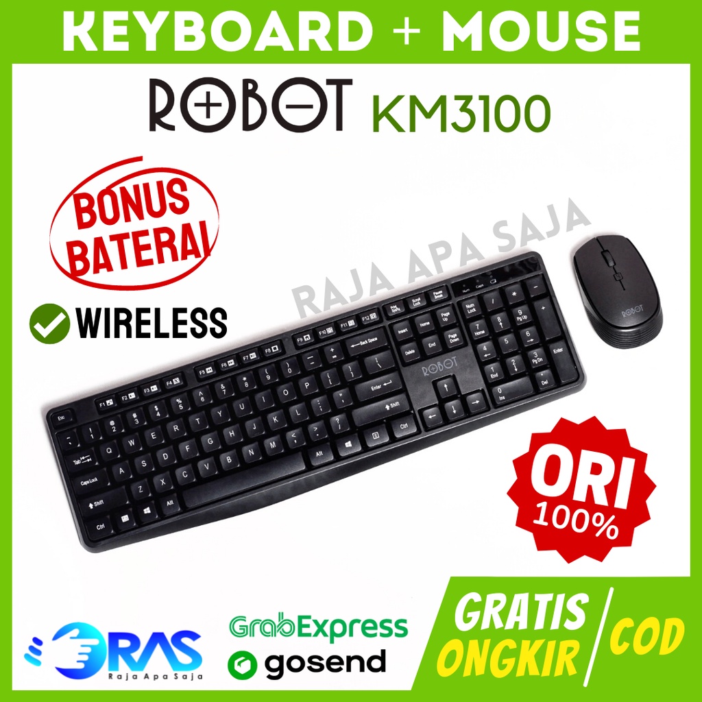 Jual KEYBOARD MOUSE ROBOT WIRELESS - Keybord Mause Gaming Bluetooth ...
