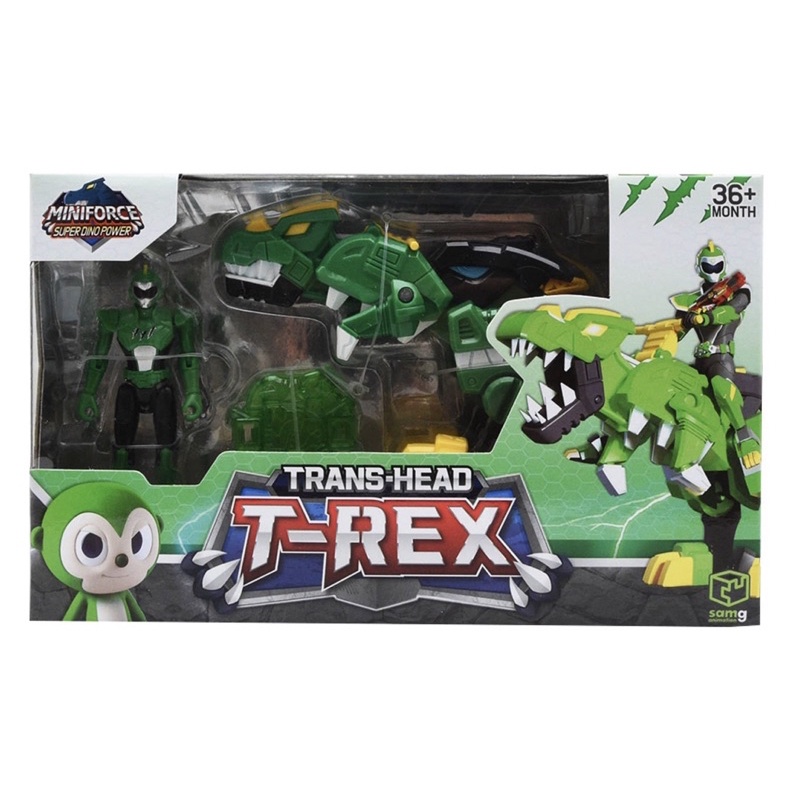Jual Miniforce Super Dino Power : Trans Head Jacky and Tyranno Figure ...