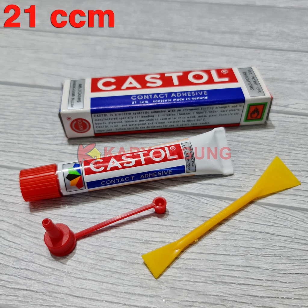 Jual Lem CASTOL Contact Adhesive 21cc Tube Kecil / Lem Kuning Serbaguna ...