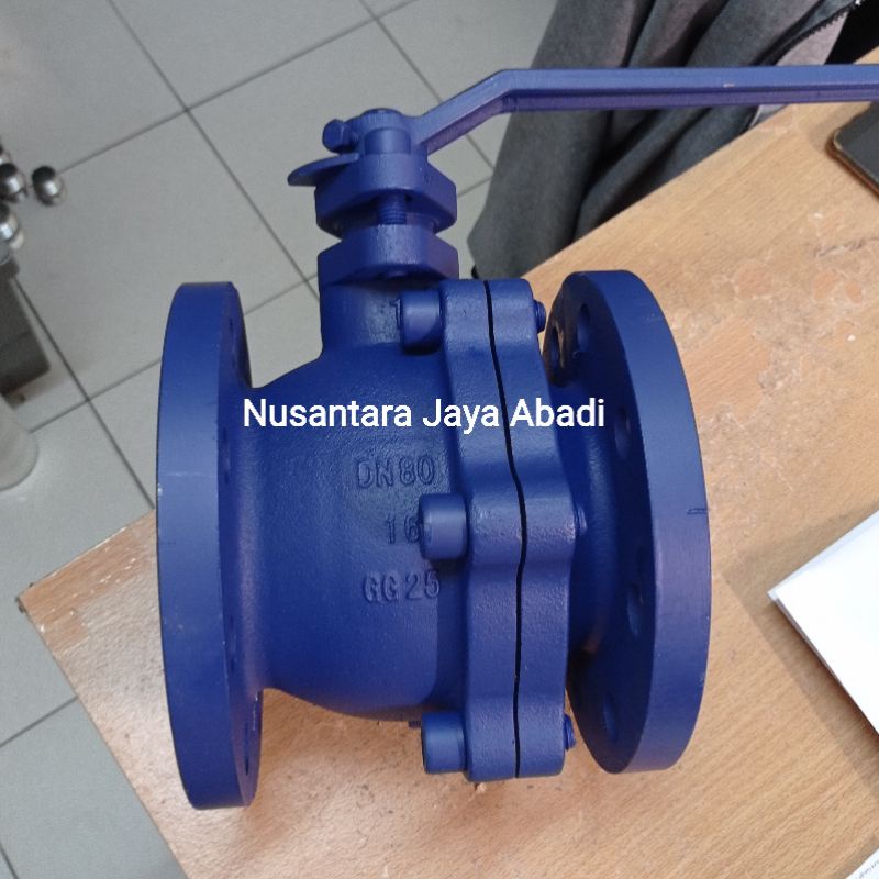 Jual Ball Valve Stop Kran Flange PN 16 Cast Iron 3 " inchi DN 80 | Shopee Indonesia