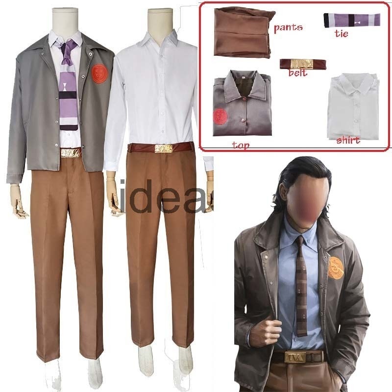 Jual PREORDER Movie Loki Cosplay Costume Time Variance Authority TVA ...