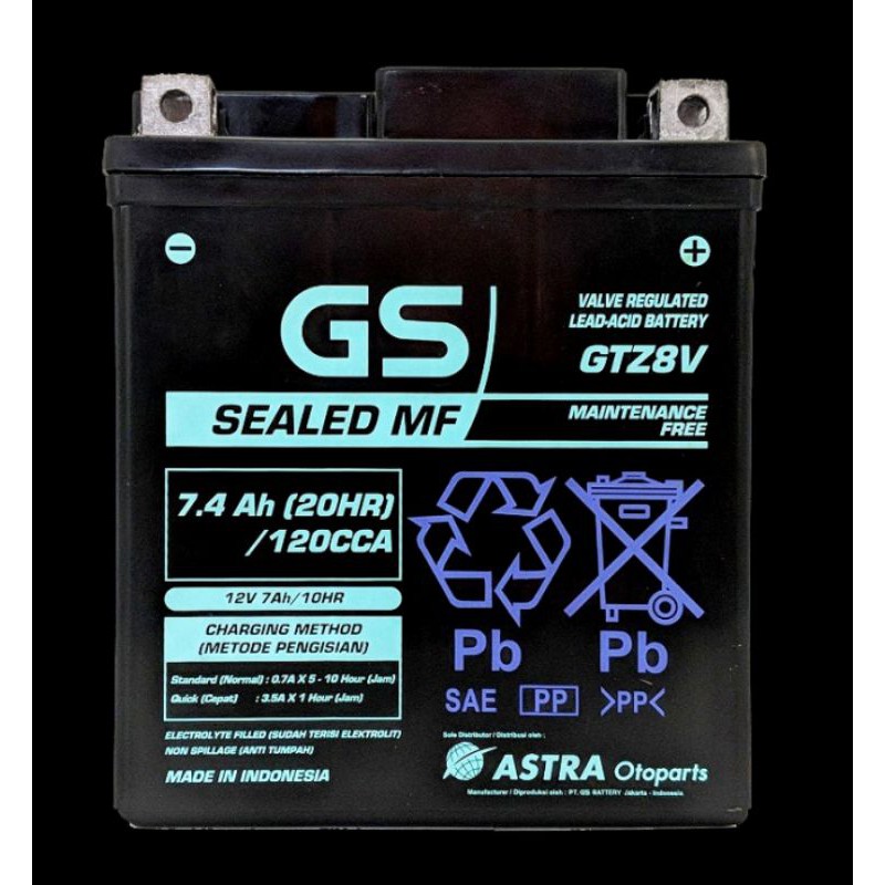Jual Aki MOTOR GS ASTRA MF GTZ - 8V GTZ8V untuk motor Ymh R25, CBR 250 ...