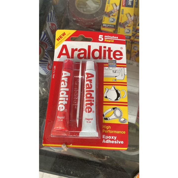 Jual Lem Besi Araldite Merah 5 Menit 15ml / Lem Epoxy | Shopee Indonesia