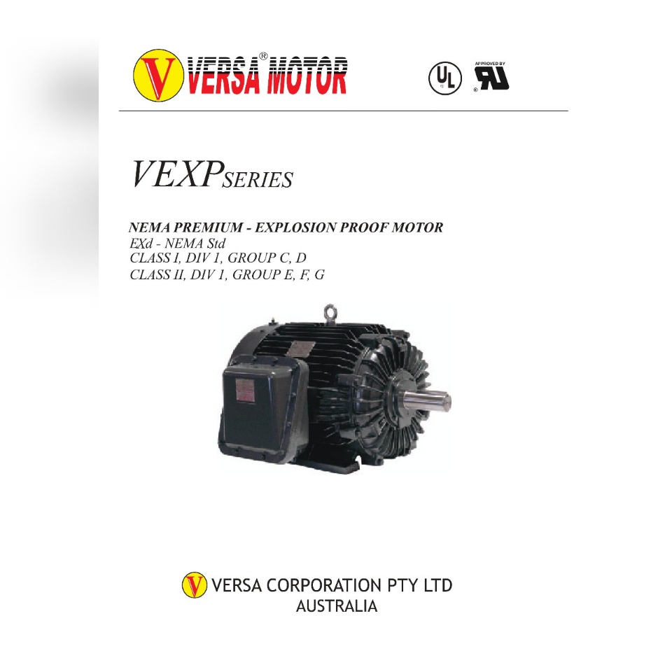 Jual Motor Versa - Explosion Proof Electric Motor - UL Listed - 45 Kw ...